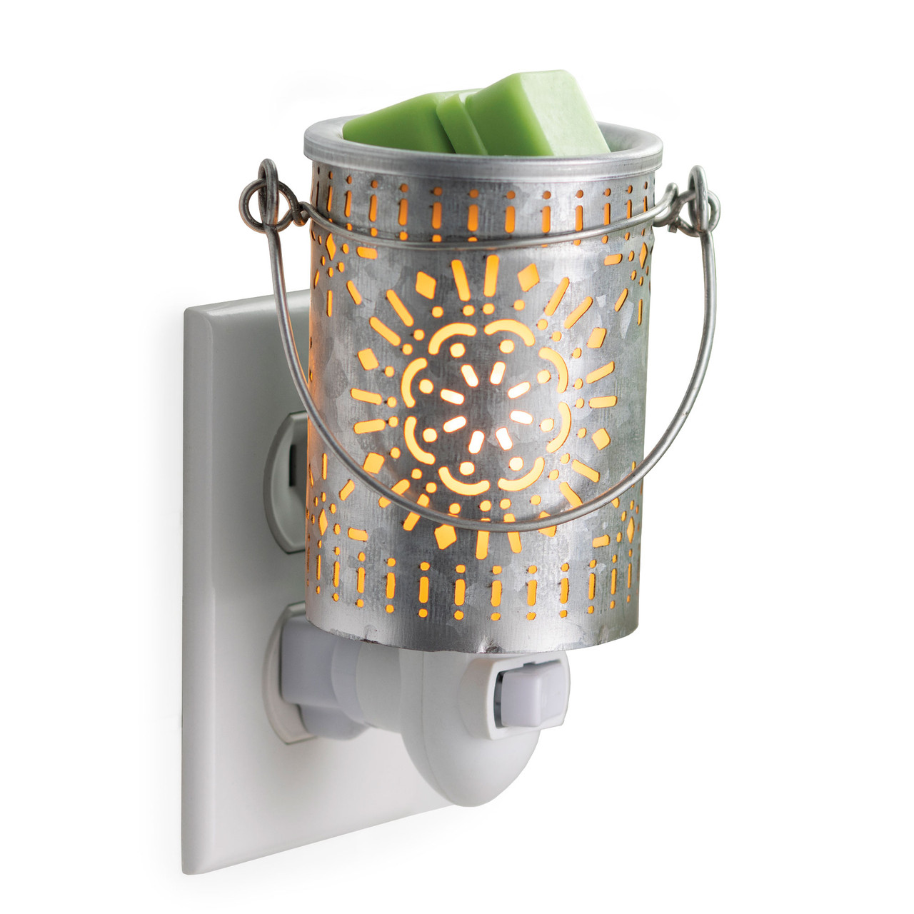 Galvanized Tin Pluggable Fragrance Warmer Candle Warmers