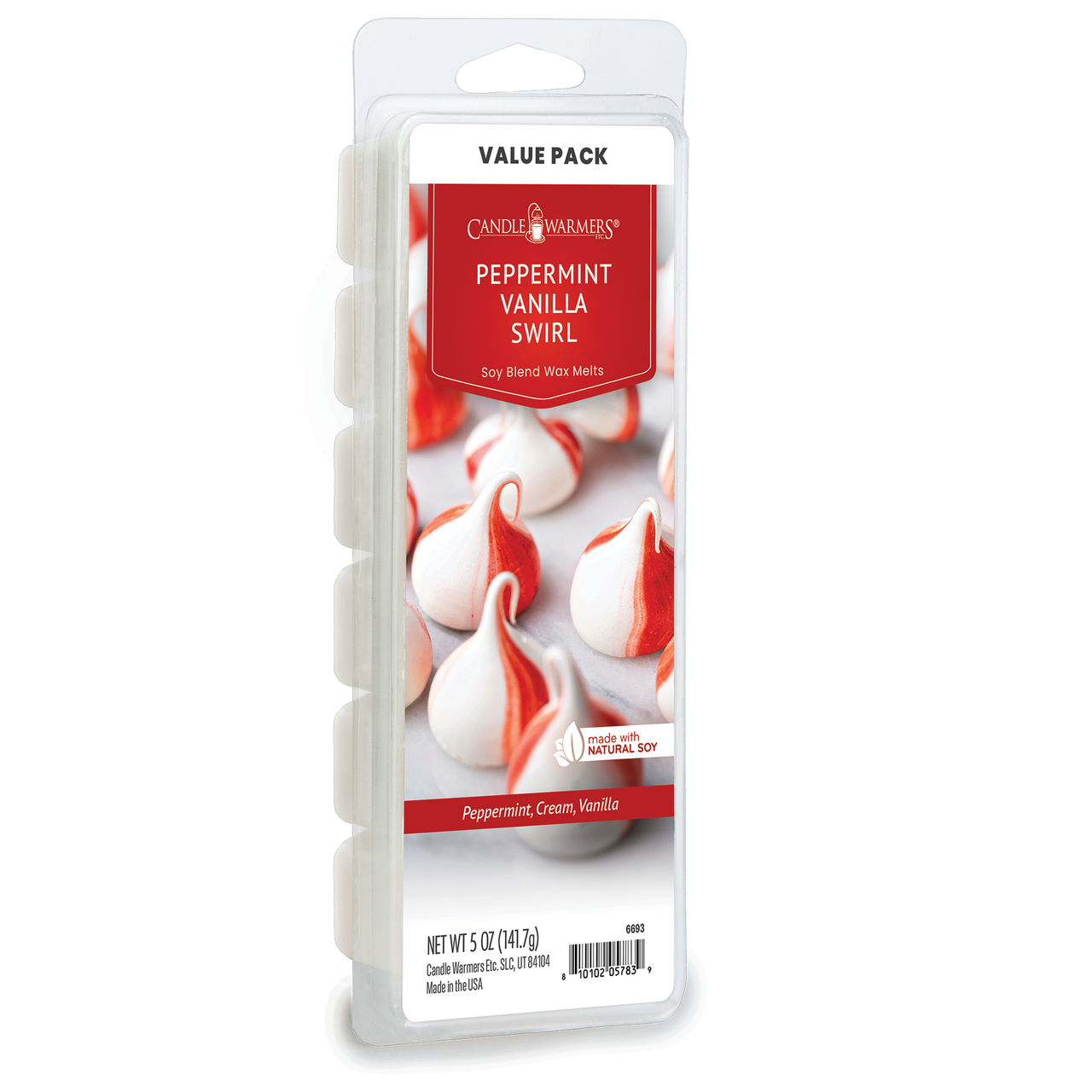 Peppermint Vanilla Swirl Wax Melts 5oz | Candle Warmers
